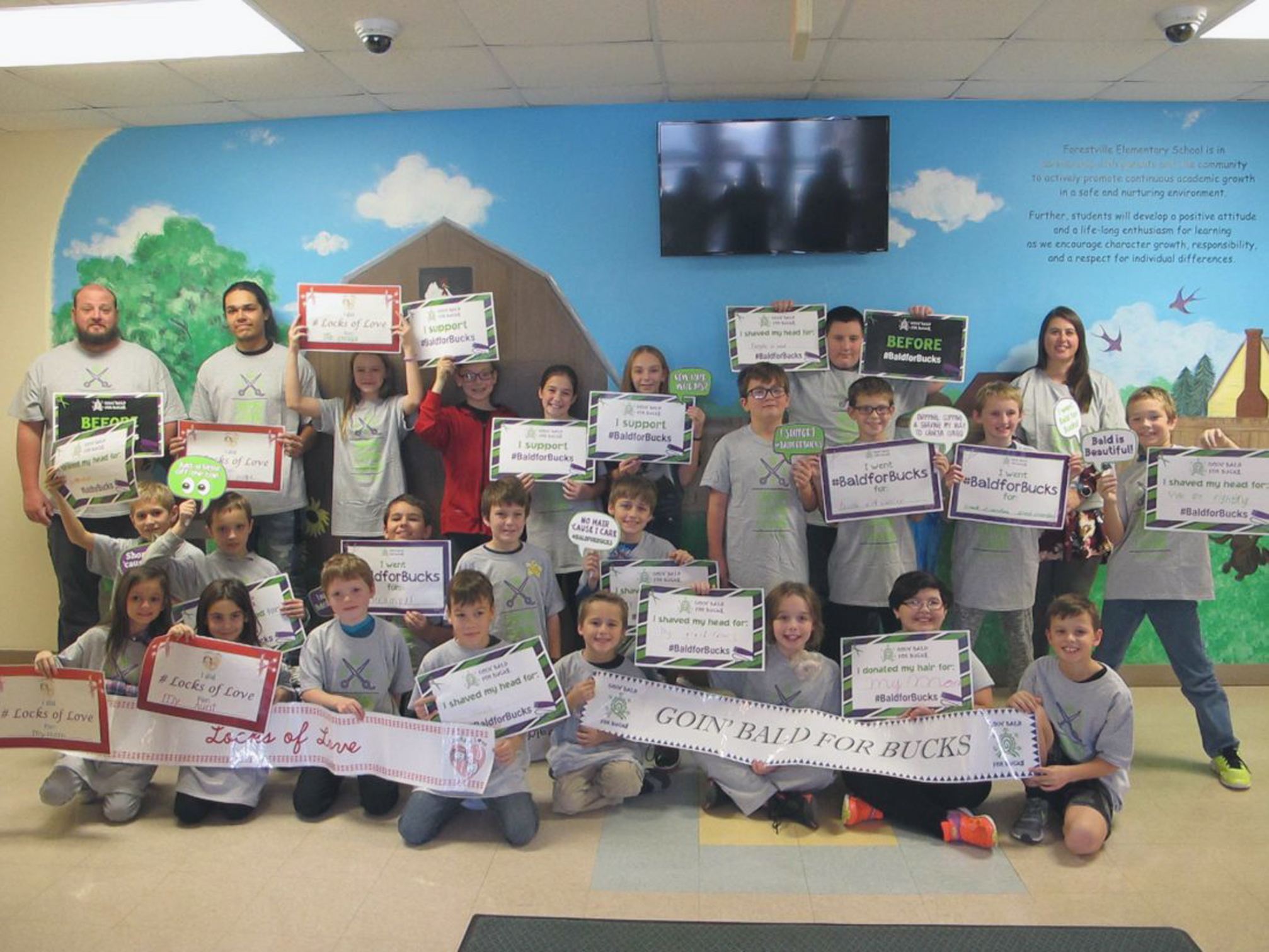 Forestville School Participates In Bald For Bucks | News, Sports, Jobs ...